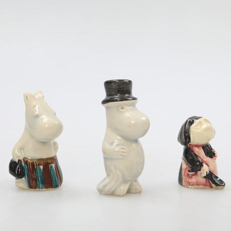 SIGNE HAMMARSTEN-JANSSON. Moomin figurines, 3 pieces, Arabia, 1950s ...