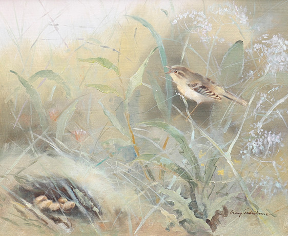 HENRY FREDRIKSSON. BIRD IN GREEN. Art - Paintings - Auctionet