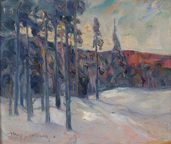 HUGO CARLBERG. Oil on Board, signed. Art - Paintings - Auctionet