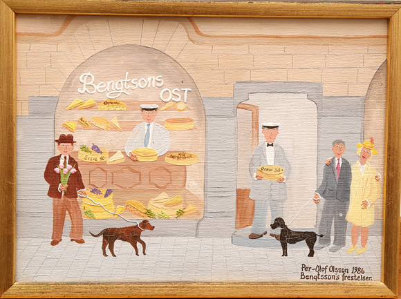 PER OLOF OLSSON. Óleo sobre lienzo, "Las tentaciones de Bengtsson ...