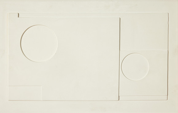 BEN NICHOLSON. "White relief, 1935"(multipel), bemålat utskuret trä, 26 ...