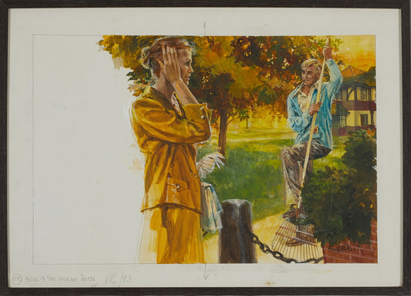 GERD MILLER. "Avsn, 4 "The Stolen Years", Illustration, gouache, signed ...