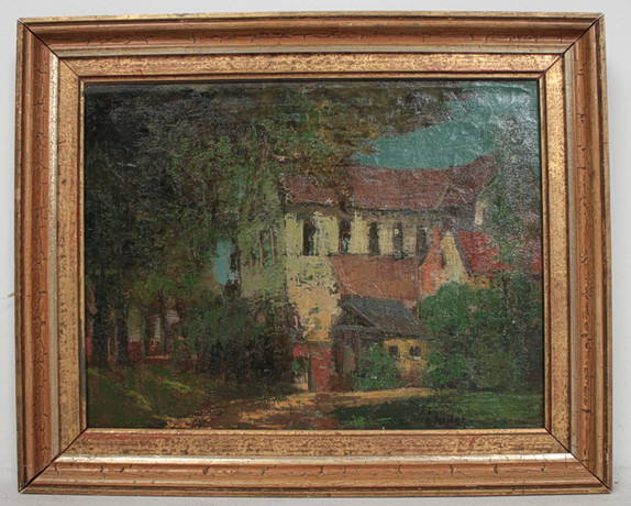 MAX ZANDER. 'Kaiserswerth' Oil on canvas. Art - Paintings - Auctionet