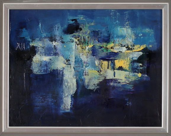 MALTE NYBERG TOLF. Komposition, olja på duk, monogramsignerad. Konst ...