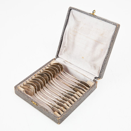 CHEESE FORKS, 12 pcs, silver, France, 19th century. Silver & Metals ...