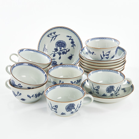 TEA CUPS, with saucer, 8 pieces, "Nejlika", IKEA's 18th century series ...