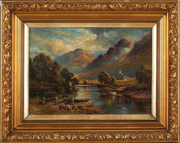 MURRAY MACDONALD (ACT.1889-1920). Bergslandskap, signerad Murray Mc ...