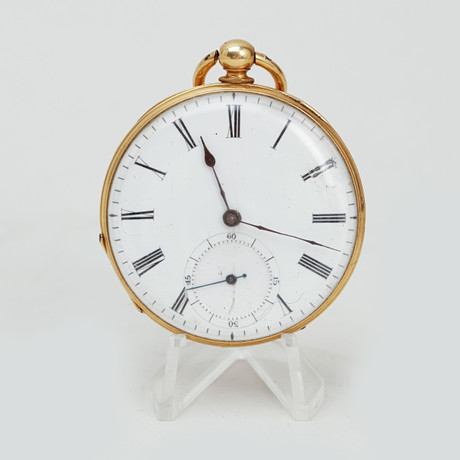 POCKET WATCH, 18k gold. Clocks & Watches - Pocket & Stop Watches ...