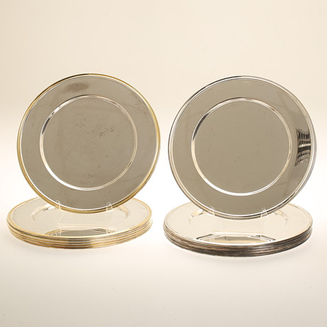 ENVELOPE PLATES, 12 pcs, metal. Silver & Metals - Other metals - Auctionet