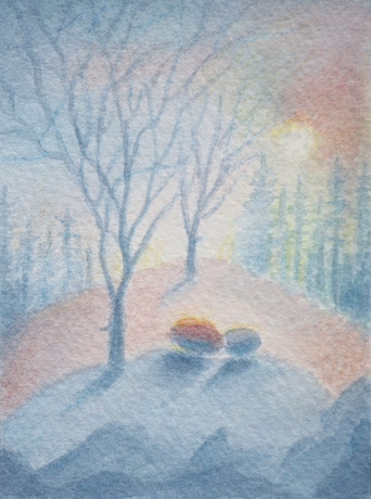 HANS VILLY FRIBERG. Watercolor, landscape motif, signed. Art ...