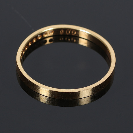 (2041) RING, 18k gold, with 9 brilliants tot. 0.06, Ceson, Gothenburg ...
