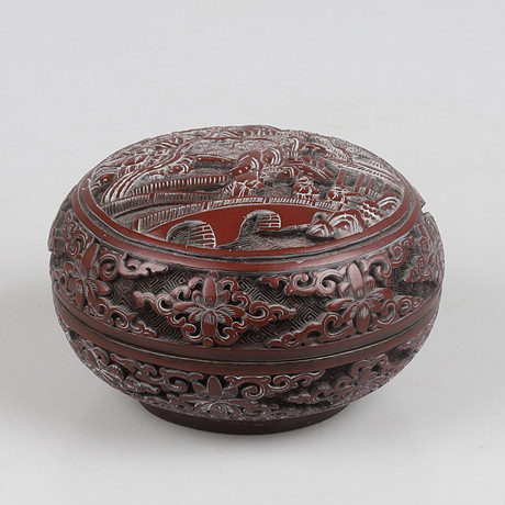 LOCATION BOX, lacquer work, late Qing, China. Asiatica - Auctionet