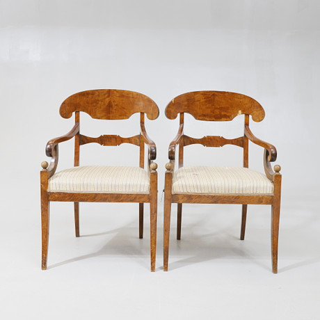 ARMCHAIRS, 1 pair, Karl Johan-style, 19th/20th century. Furniture ...