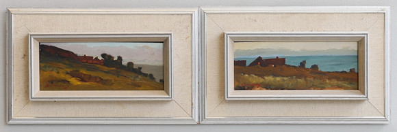 GUNNAR STENBERG. öljy Paneeli, 2 kpl, signeerattu G Stenberg. Taide - Maalaus - Auctionet