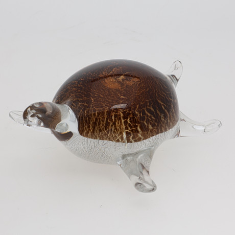FIGURIN, glaskonst, sköldpadda, okänd formgivare. Glas - Konstglas ...