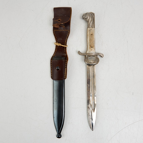 PERMISSIONSBAYONET, Swedish, FM Mattsson, Mora, grip plates in moose ...