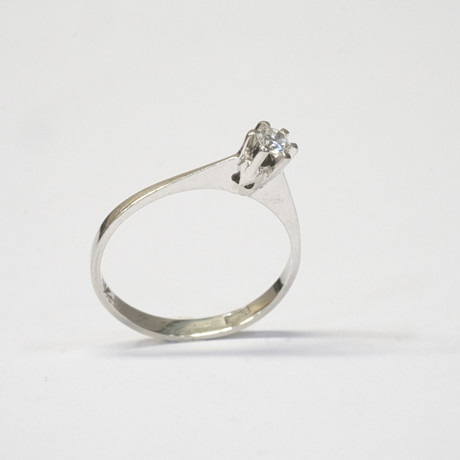 RING, 18K VITGULD MED DIAMANT, 0,13CT. Smycken & Ädelstenar - Ringar ...