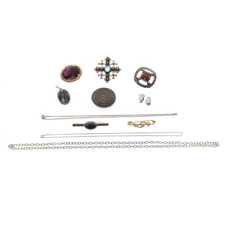 BROSCH, MODERN SKOTSK STEN SET BARBROSCH. Smycken & Ädelstenar ...