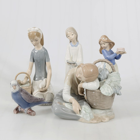 FIGURES porcelain, Bing&Gröndahl Lladro and more, 5 pieces. Ceramics ...
