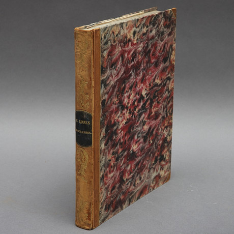 CARL VON LINNÉ. Bok, Egenhändiga anteckningar om sig själv, 1823 ...