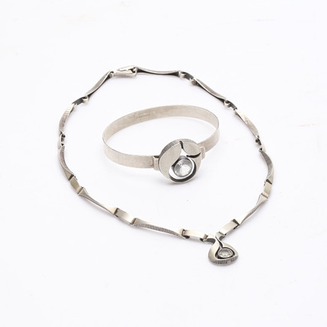 KARL LAINE. Collier och armband, silver, Finland. Smycken & Ädelstenar ...