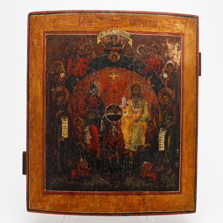 ICON, THE HOLY TRINITY. Art - Paintings - Auctionet