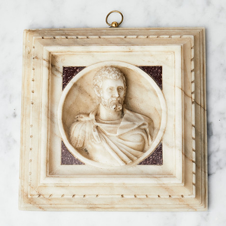 TONDO, second half of the 19th century, Italy, Carrara marble, carved ...