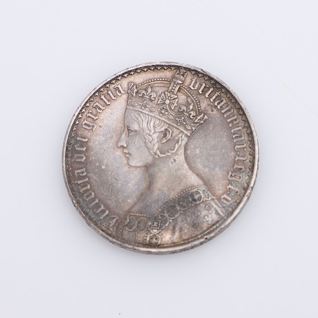 A QUEEN VICTORIA 'GOTHIC' CROWN, 1847. Coins, Medals & Stamps - Coins ...