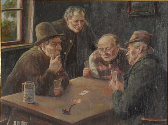 BRUNO BLÄTTER. Oil on Board. Art - Paintings - Auctionet