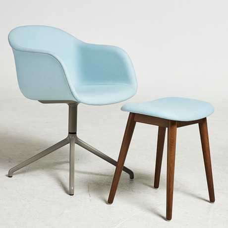 ISKOS-BERLIN. Sillón y taburete, "Fiber Armchair & Fiber Stool", para ...