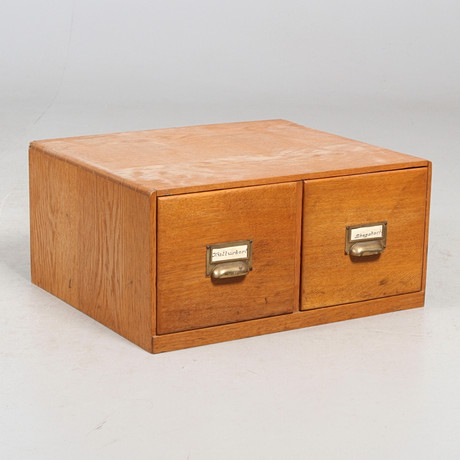 DOCUMENT BOX, for index cards, oak, first half of the 20th century ...