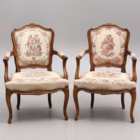 SILLAS CON ESTRUCTURA, 2 piezas, estilo rococó, Lani, década de 1900 ...