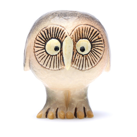 LISA LARSON, owl, figurine, stoneware, marked LISA L, pressed-in ...