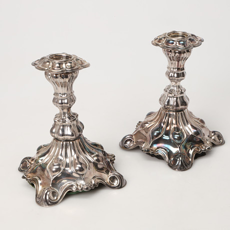 CANDLESTICKS, silver, rococo style. Lighting & Lamps - Candlesticks ...