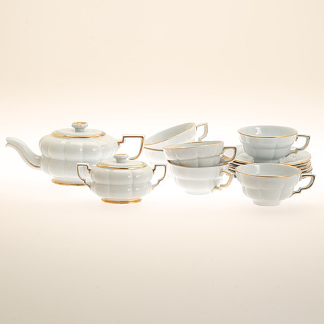 ARTHUR PERCY. TEA SET, 8 pieces, porcelain, "Grand", Upsla Ekeby Gefle ...
