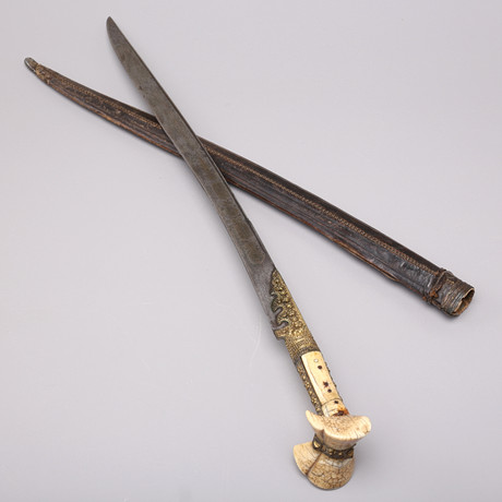 YATAGAN, espada corta otomana/turca, siglo XIX/XX. Armas y militaria ...