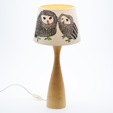 TABLE LAMP, birch base, with fabric shade. 1900s. Lighting & Lamps ...