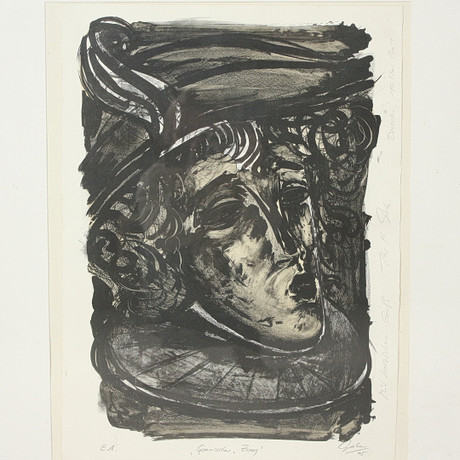 HUBERTUS GIEBE (bk). 'Spanish Dwarf', 1995, lithograph, artist's proof ...