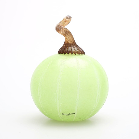 GUNNEL SAHLIN. pumpkin, "Winter garden", glass, Kosta Boda. Signed ...