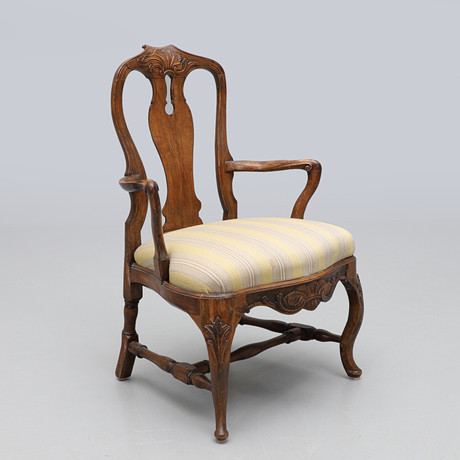 KARMSTOL, rokoko, 1700-tal. Möbler - Fåtöljer & Stolar - Auctionet