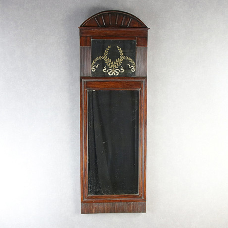 MIRROR, empire, ground glass, frame in mahogany veneer, 19th century ...