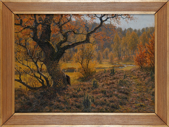 PETER ADOLF PERSSON (1862-1914). Höstmotiv, olja på duk, signerad PA ...