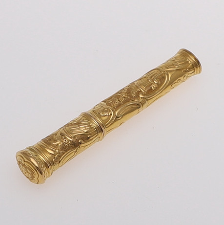 AN 18TH CENTURY FRENCH GOLD NEEDLE CASE. Silver & Metals - Silver ...