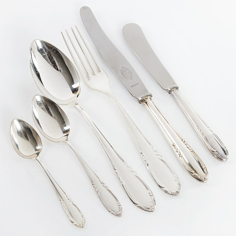 CUTLERY SET, silver, 57 pieces, "Castle Baroque", CG Hallberg ...