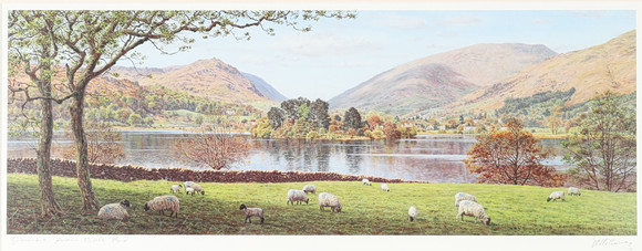 KEITH MELLING. GRASMERE FRA DALE END. Kunst - Grafik - Auctionet