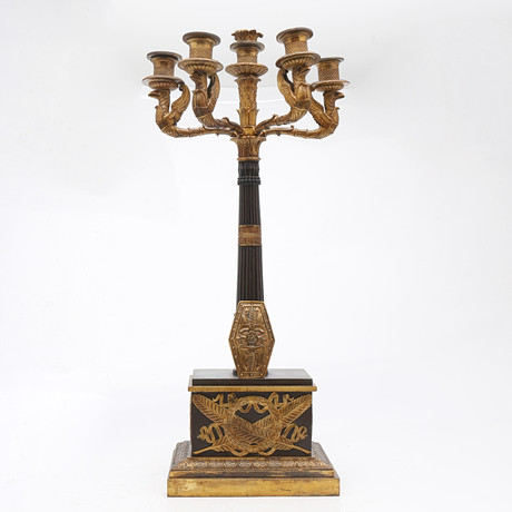 Candelabro estilo Imperio en bronce, del siglo XX. Lámparas e ...