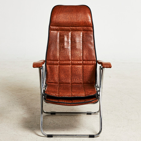 MAULE MARGA. Vilstol, Italien 1970-tal, fällbara, klädda i brunt ...