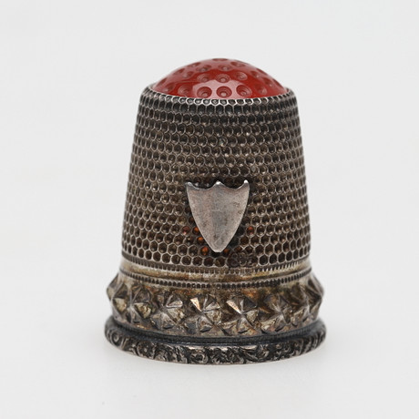 FINGERBORG, silver and carnelian, first half of the 20th century ...