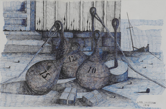 LARS JOHANSSON. Pen-and-ink drawing. Art - Drawings - Auctionet