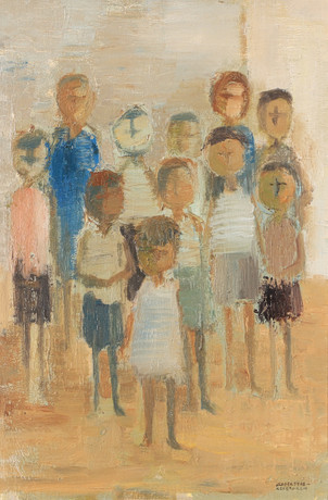 MONA RIDDERSTAD CEDERGREN. "Barn", olja på duk, signerad. Konst ...